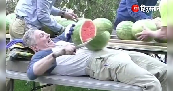 Viral Video This young man got 10 watermelons cut in 15 seconds with a ...