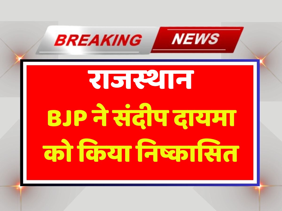Rajasthan Election 2023 BJP expelled Sandeep Dayma had given ...