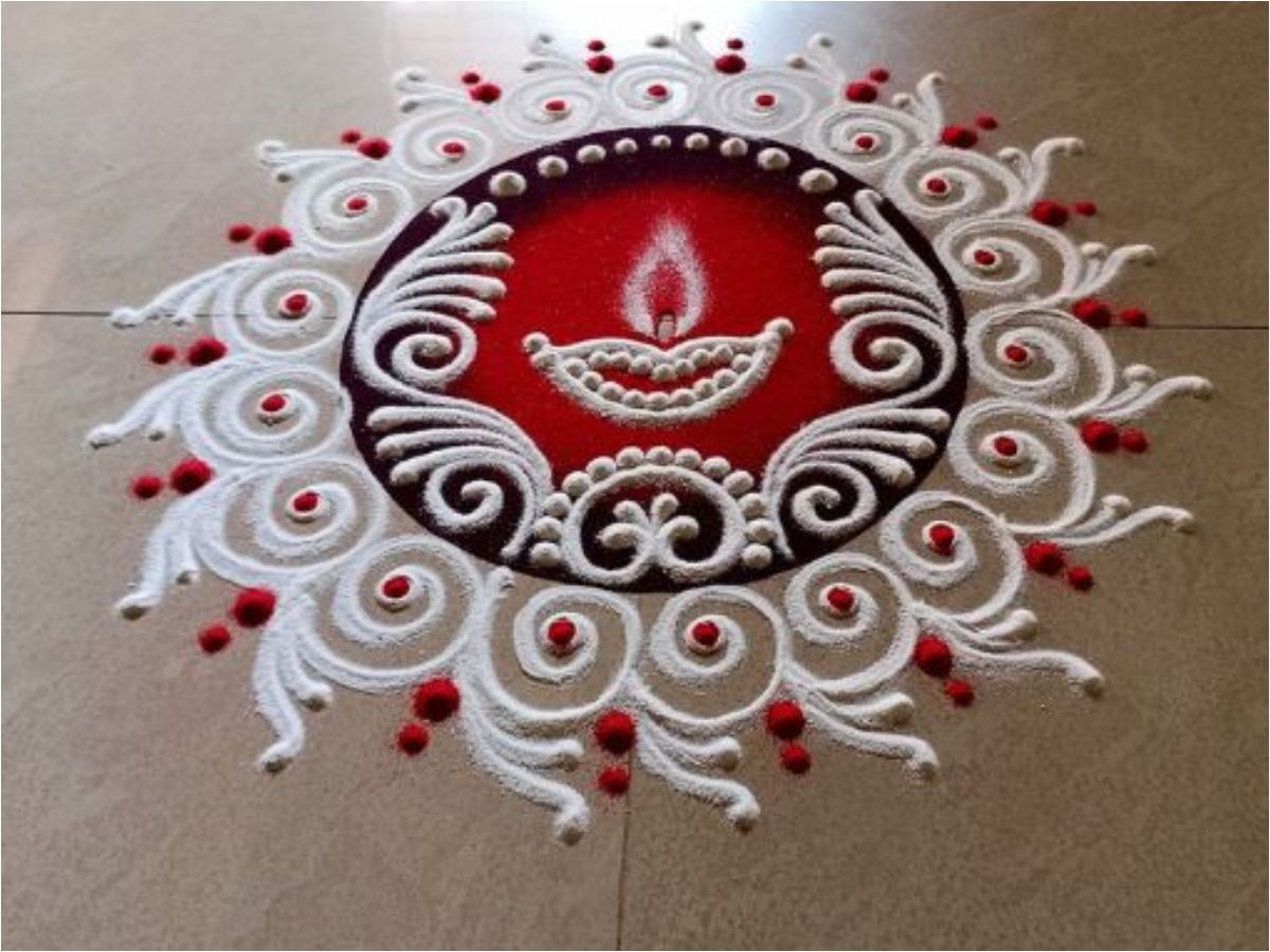 best and Simple Rangoli Designs mor wali rangoli diwali 2023-Diwali ...