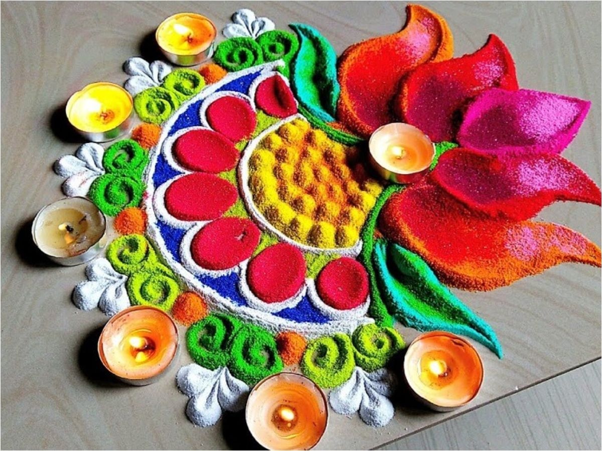 best and Simple Rangoli Designs mor wali rangoli diwali 2023-Diwali ...