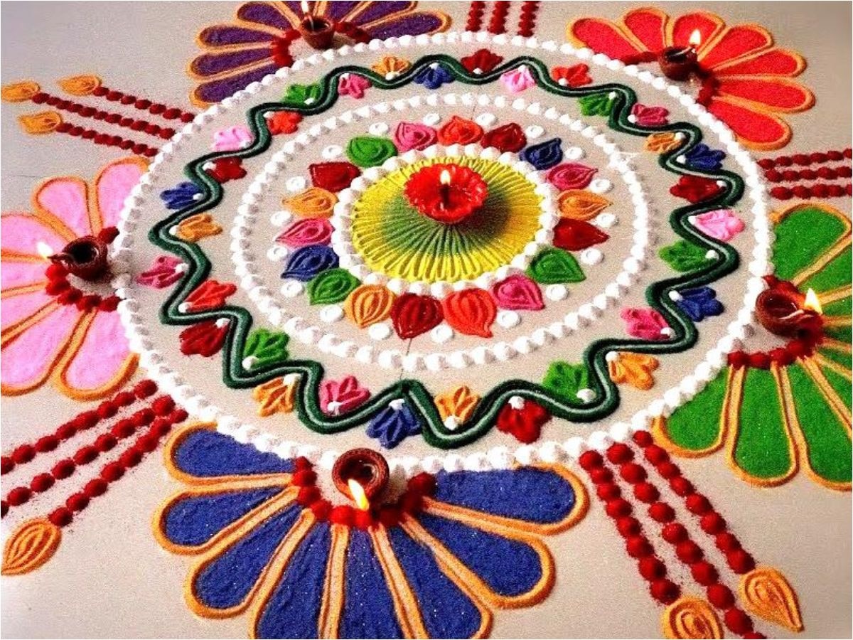 best and Simple Rangoli Designs mor wali rangoli diwali 2023-Diwali ...