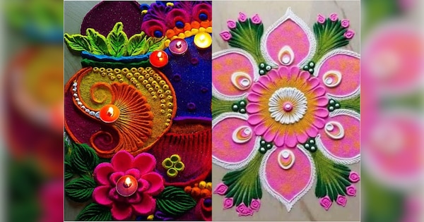 best and Simple Rangoli Designs mor wali rangoli diwali 2023-Diwali ...