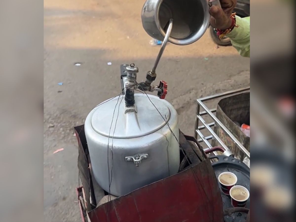 Desi Jugaad Video of special cooker coffee went viral | मार्केट में आई ...