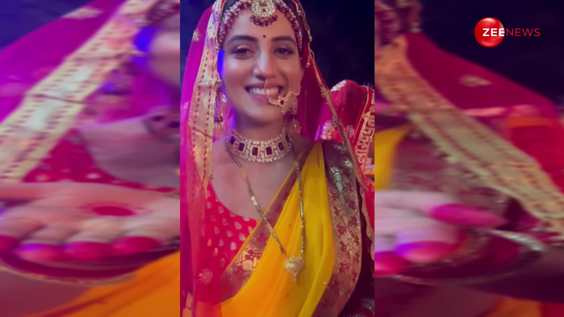 Akshara Singh looks extra beautious in red saree weats mangalsootra ...