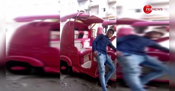desi jugaad viral video of man converted auto rickshaw into audi car ...