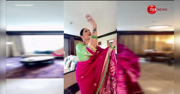 desi queen sapna choudhary dance tunna tunna song wear red saree at ...