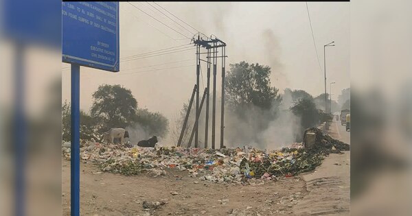 delhi air pollution fire in garbage suffocation breath delhi government ...