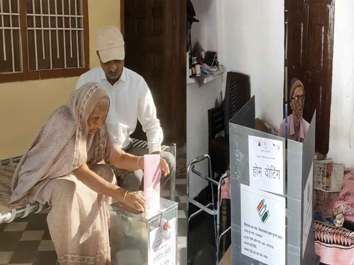 Rajasthan election Polling teams reaching homes of elderly preparing ...