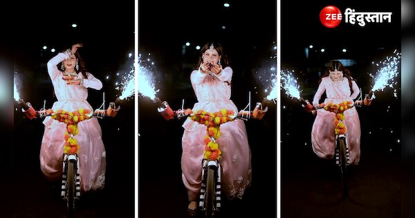 Viral Video Girl seen doing stunts on a bicycle with a lamp in her ...
