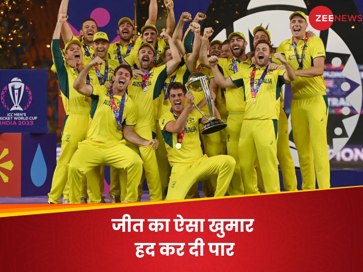 australian batter mitchell marsh placed world cup 2023 trophy under his ...