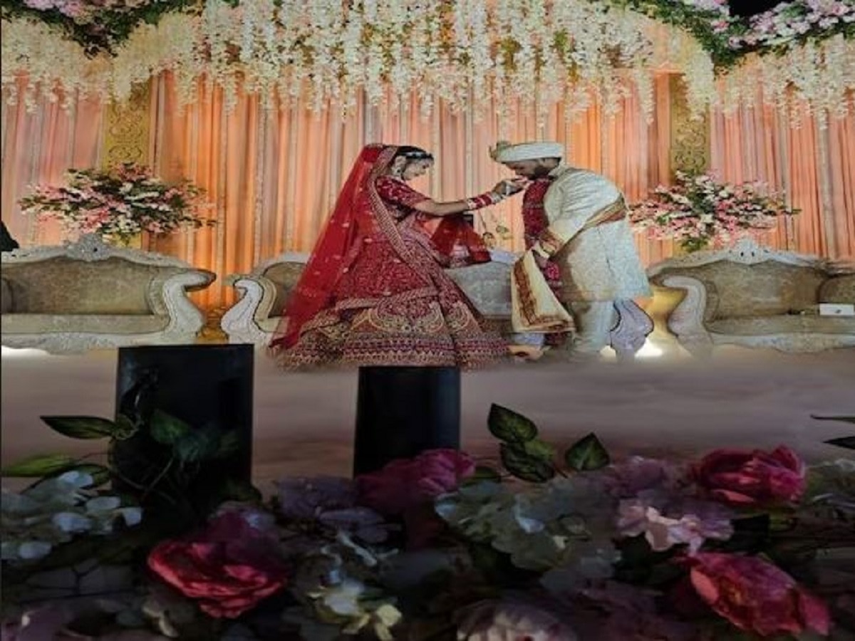 Cricketer Mukesh Kumar and Divya Singhs marriage ceremony held in Gorakhpur see wedding photos