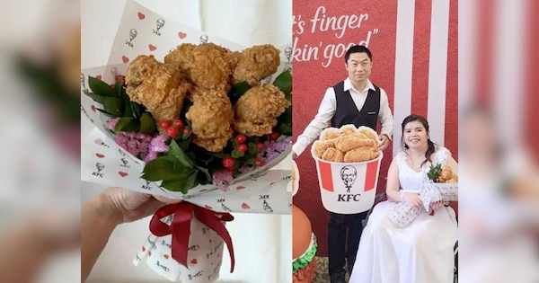 Couple gets married in KFC themed decoration photo goes viral