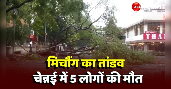 cyclone michaung five people died due to heavy rain in chennai flights and train cancelled ...