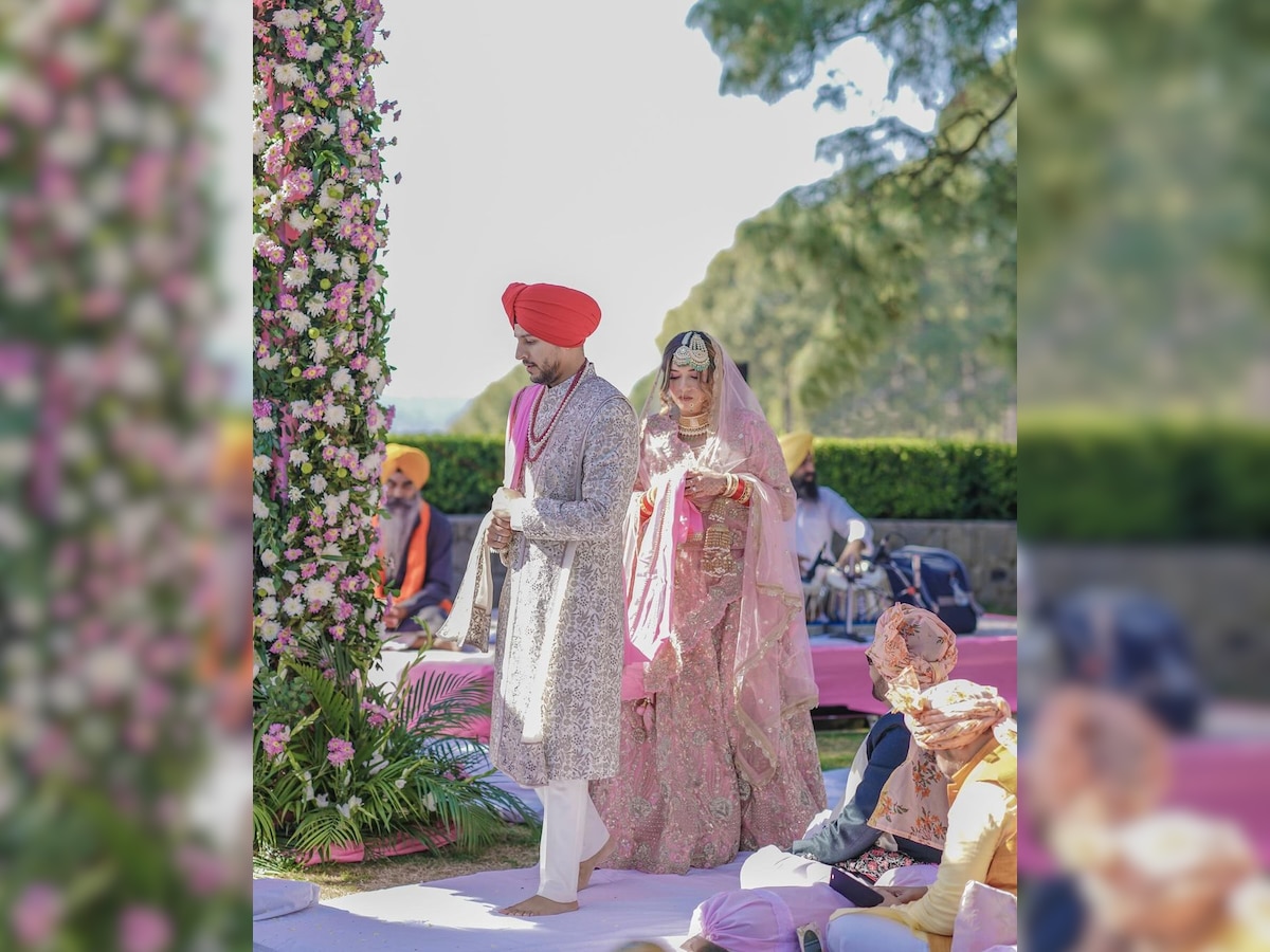 Animal Film actor Pranay Singh Pachauri ties the knot with Sahaj Kaur in kasoli see wedding ...