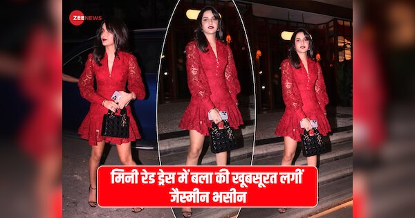 Jasmin Bhasin looks gorgeous in red mini dress for Karishma Tanna 39th ...
