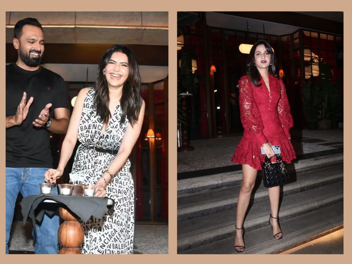 Jasmin Bhasin looks gorgeous in red mini dress for Karishma Tanna 39th ...