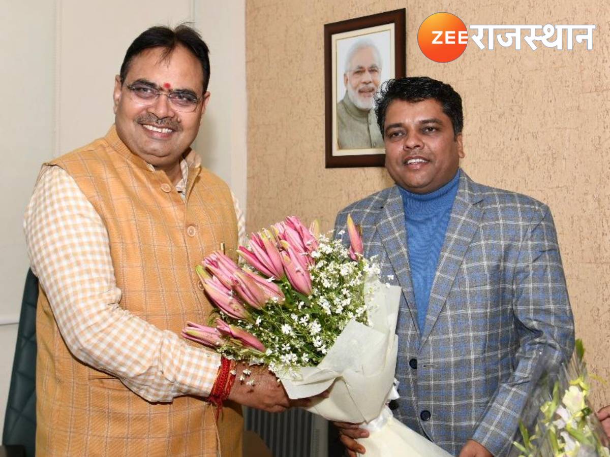 Channel head ashish dave of Zee Rajasthan had courtesy meeting with CM ...
