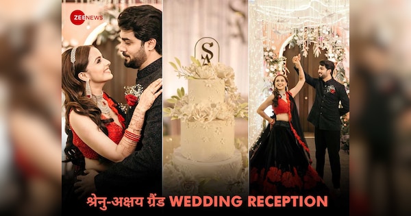 Shrenu Parikh Akshay Mhatre wedding reception inside photos | ब्लैक ...