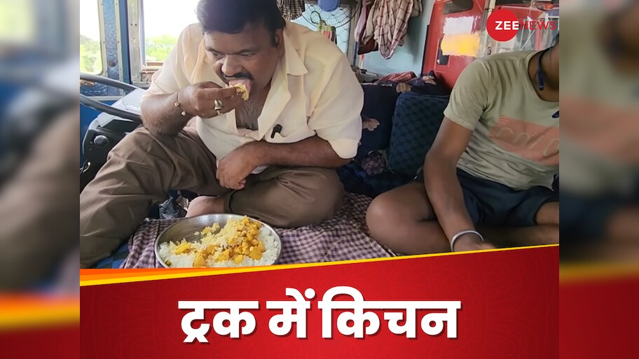 driver cooks food inside the Truck cooking video viral on YouTube ...