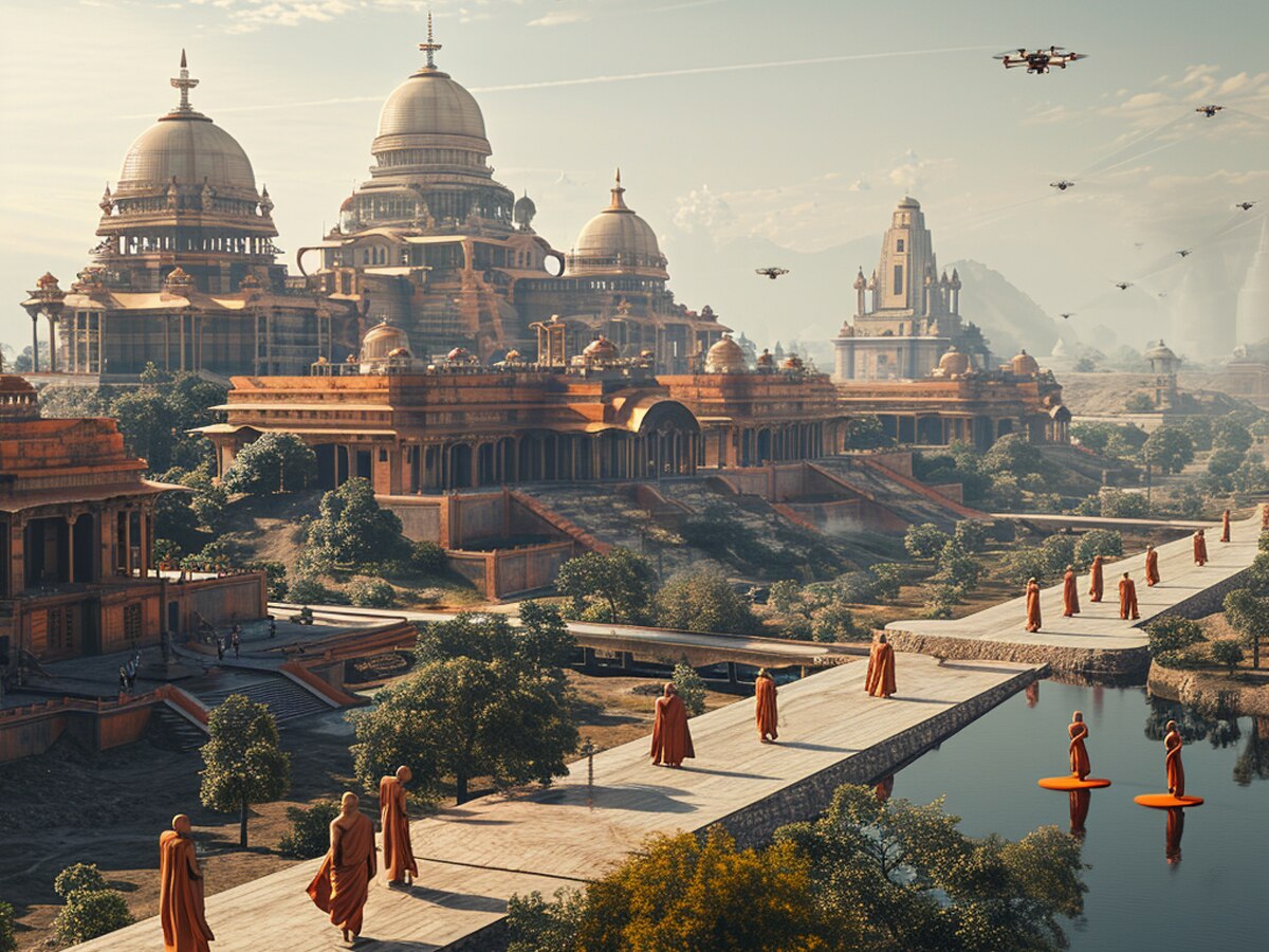 Ayodhya In 2050 How Ram Nagri Look After 26 Years AI Generated Images ...