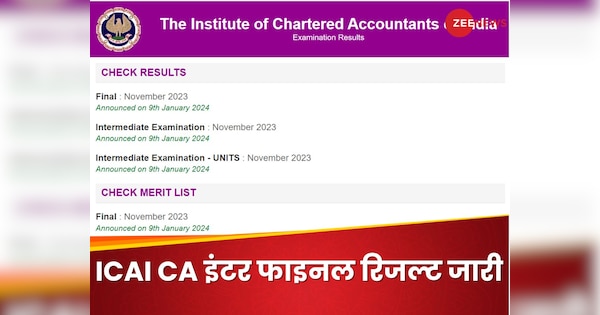 CA Intermediate Result 2023 Live Updates check marks and score card at ...