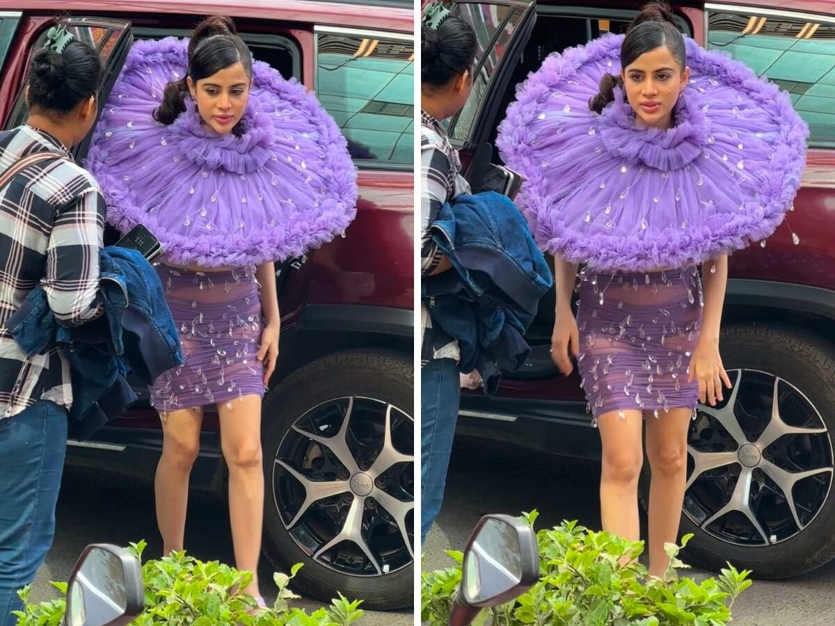 Urfi Javed in purple chhatri dress caught everyone's attention | फिर ...