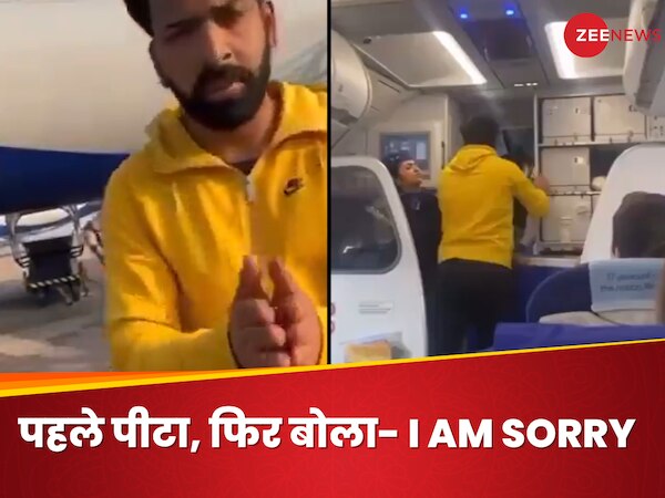 Angry Passenger folded his hands after beating indigo pilot | यात्री ने ...