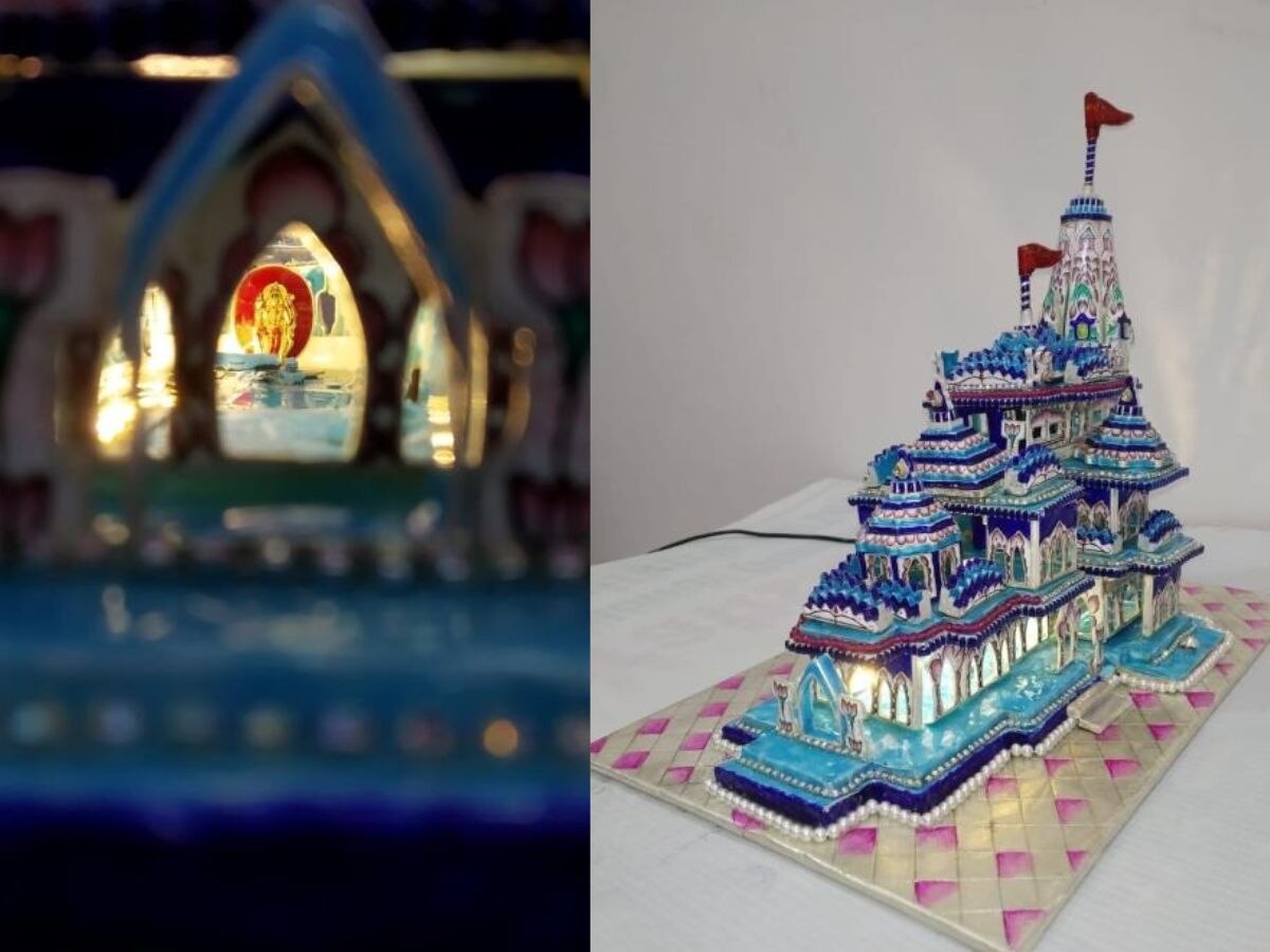 National Awardee craftsman Kunj Bihari made replica of Shri Ram Temple ...