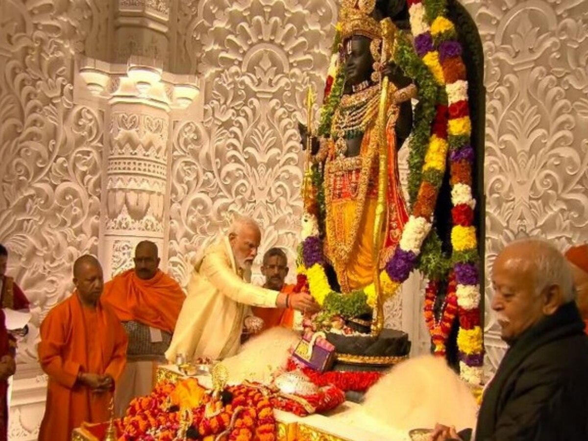 Ram Mandir LIVE Pran Prathishta: प्राण प्रतिष्ठा समारोह शुरू, तस्वीरों ...