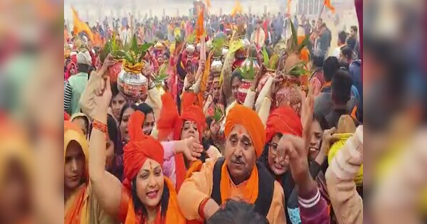 Ram Mandir Ramlala procession started in Bari of Dholpur Maha Aarti ...