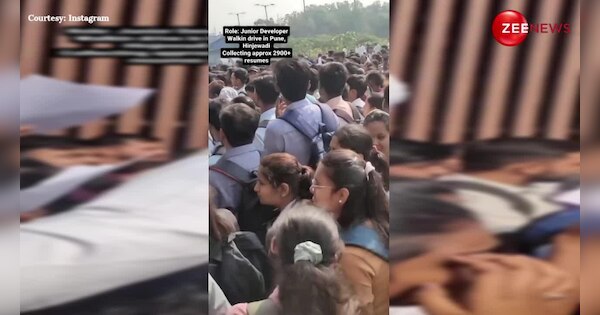 viral video of 3000 engineers standing in queue for walk in interview ...