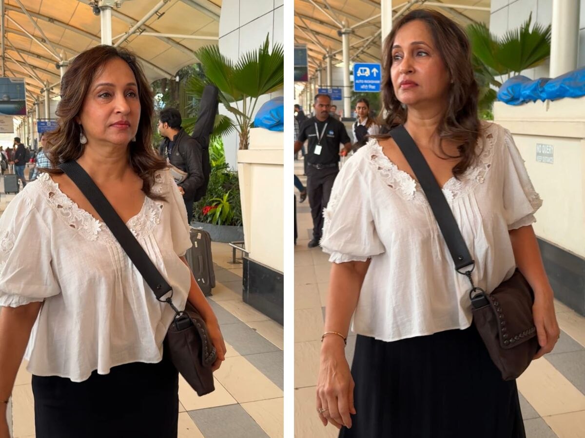 Akshay Kumar Actress Ashwini Bhave Spotted At Airport for 69th Filmfare ...