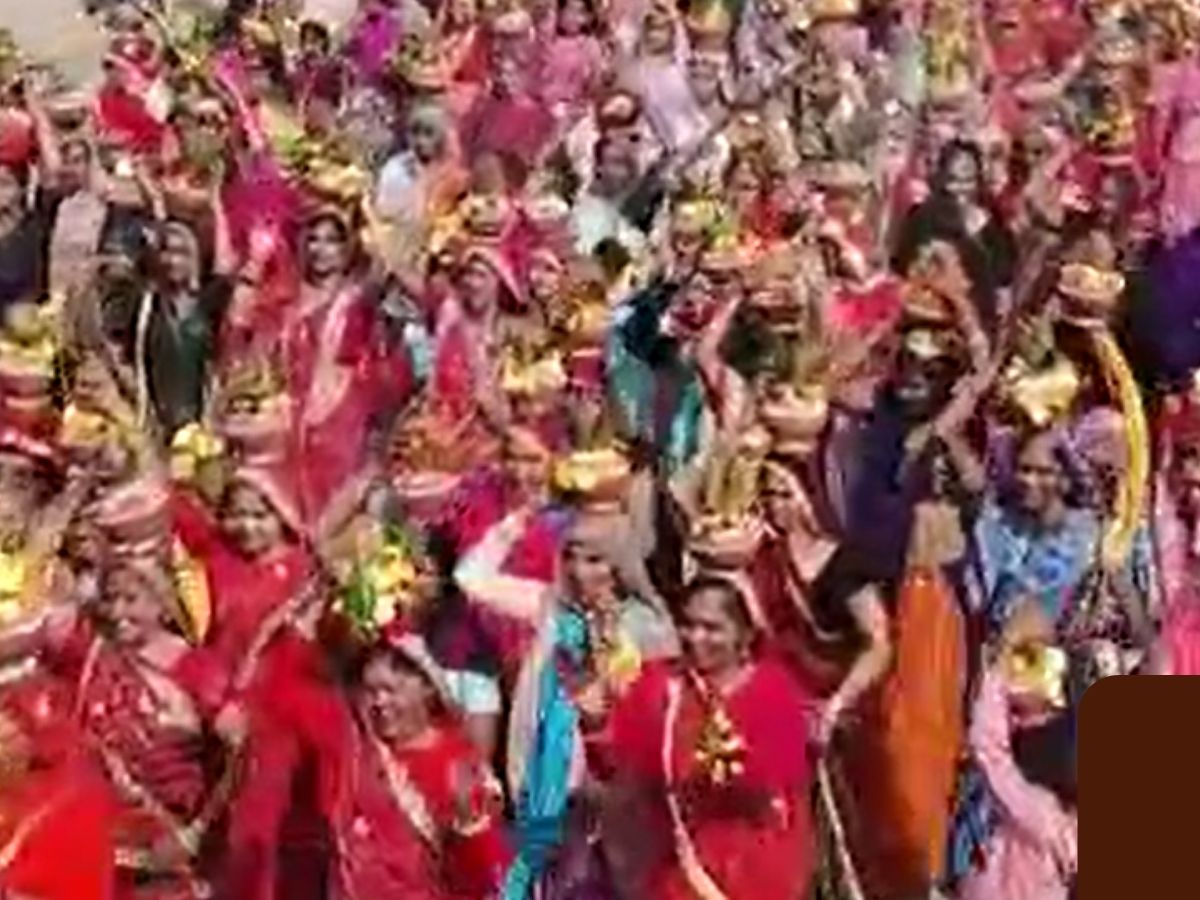Seven Day Bhagwat Katha Begins With Grand Kalash Yatra Of 5100 Kalash