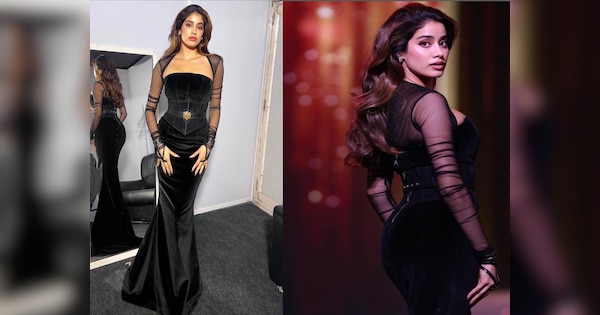 janhvi kapoor flaunts her Figure In black gown 69th filmfare awards ...