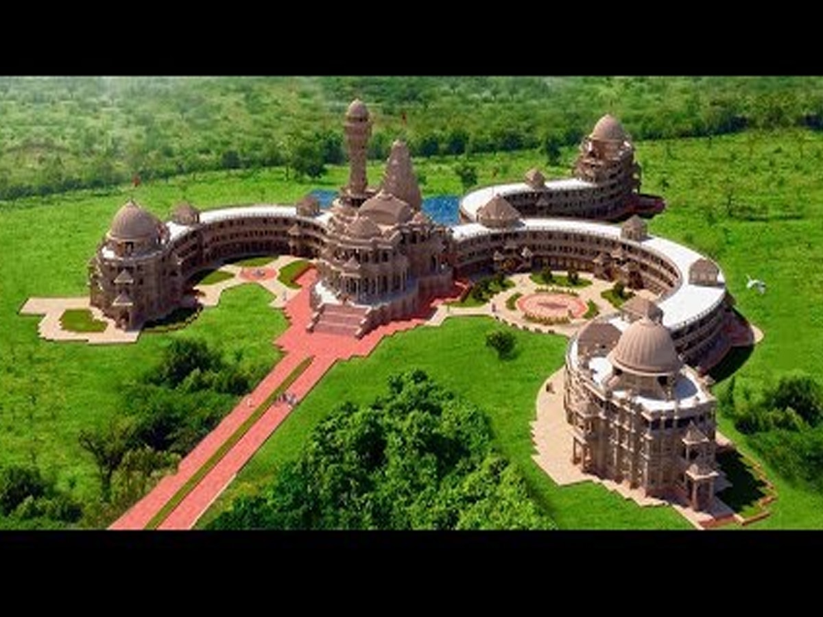 Om Shape Mandir: भारत में यहां पर बन रहा 'ऊं' आकार का दुनिया का पहला ...