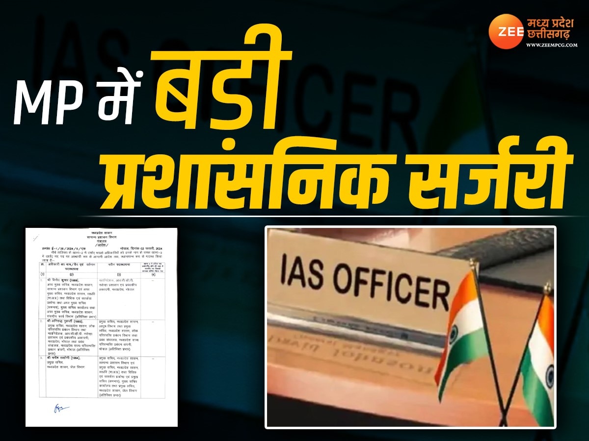 MP administrative surgery again in Madhya Pradesh 15 IAS officers ...