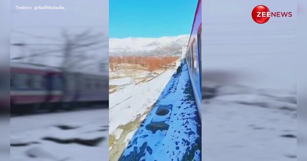 indian railways mesmerizing video of train passing through snow in ...