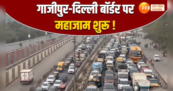 kisan andolan update traffic jam at ghazipur delhi border due to route ...