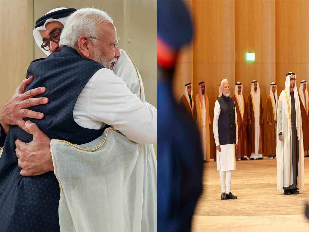 Guard of Honor given to PM Narendra Modi in UAE Ahlan Modi speech Abu ...