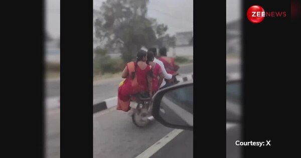 shocking man drive bike with 3 women people trolled after see this ...