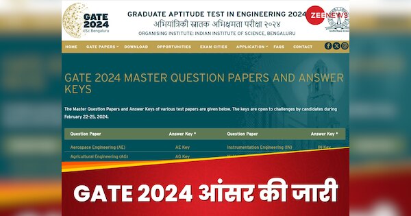 GATE 2024 Answer Key Out Check direct link and official website ...