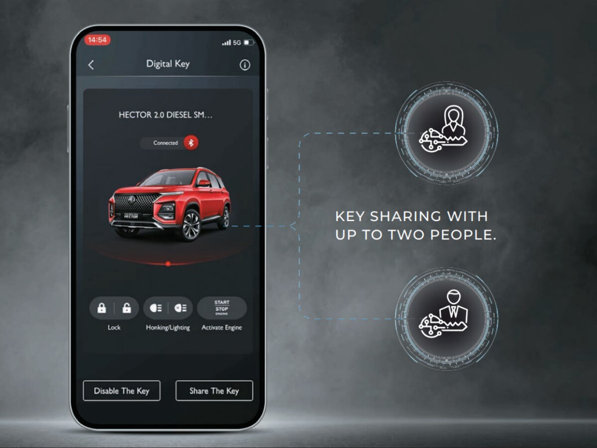 MG Hector Digital Bluetooth Key with Sharing Function । MG Hector में ...