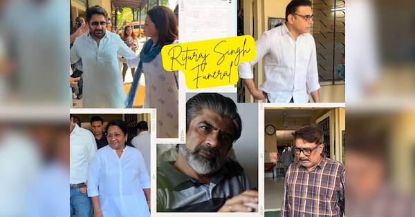Rituraj Singh Funeral Photos celebs spotted Arshad Warsi Hiten Tejwani ...