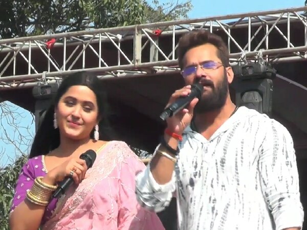 Khesari Lal Yadav and Kajal Raghwani Meet in Ballia | Bhojpuri News: 4 ...