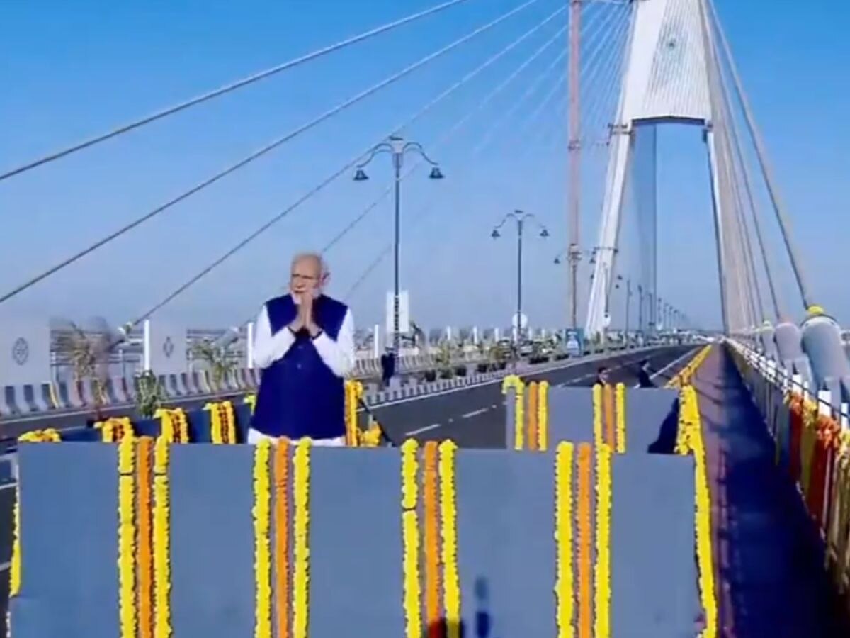 Sudarshan Bridge inauguration how cable bridge works without pillars ...