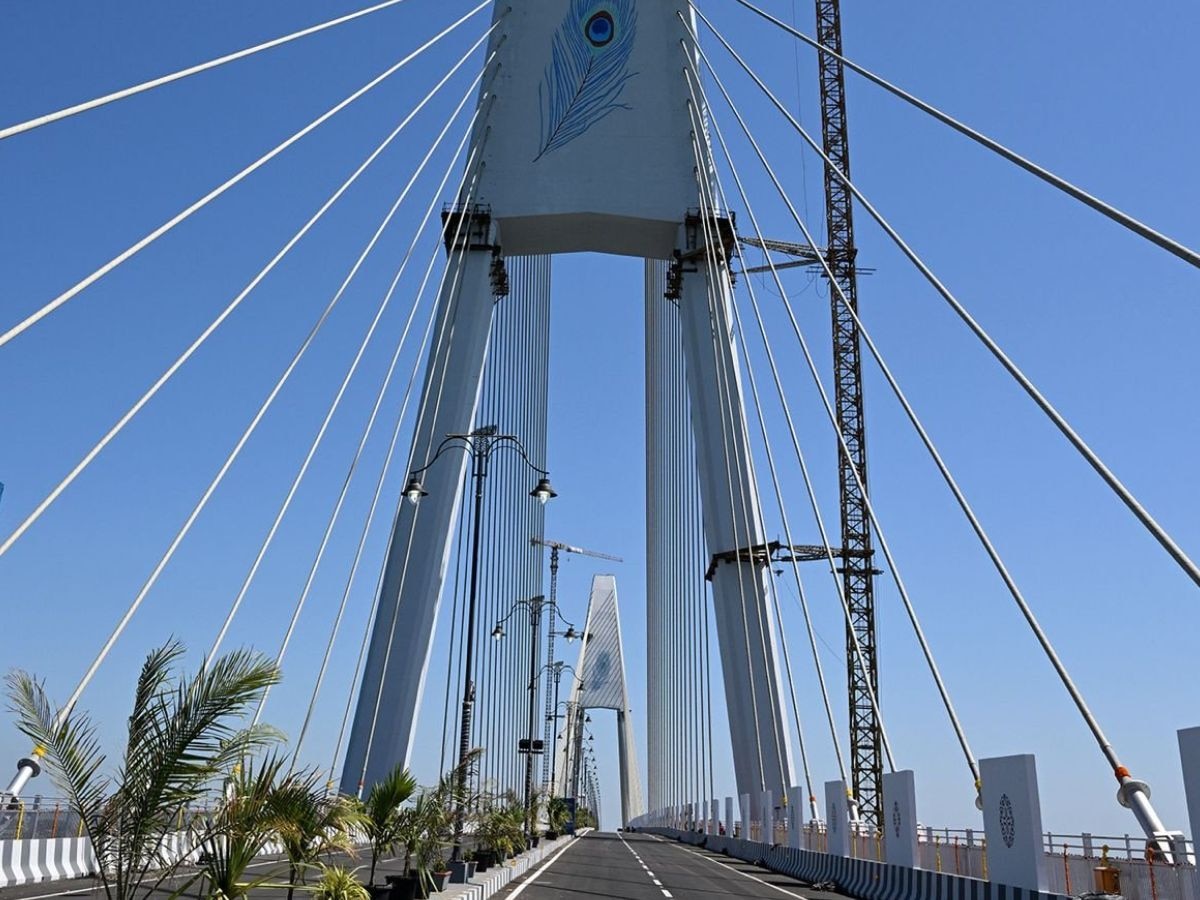 Sudarshan Bridge inauguration how cable bridge works without pillars ...