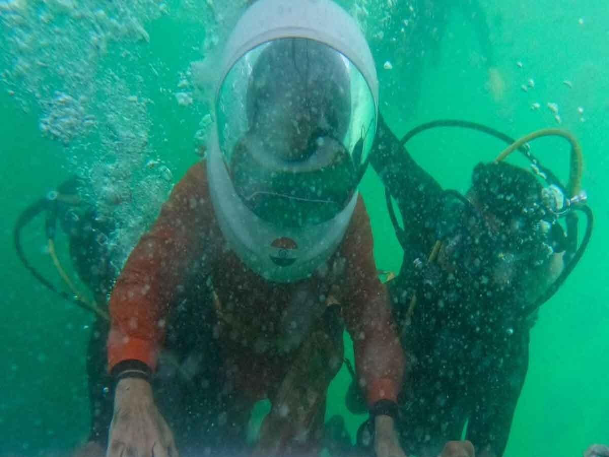 PM Narendra Modi scuba Diving underwater dwarka krishna janmbhoomi see ...