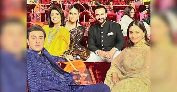 Ranbir-Alia and Saif-Kareena seen together at Anant-Radhika pre-wedding ...