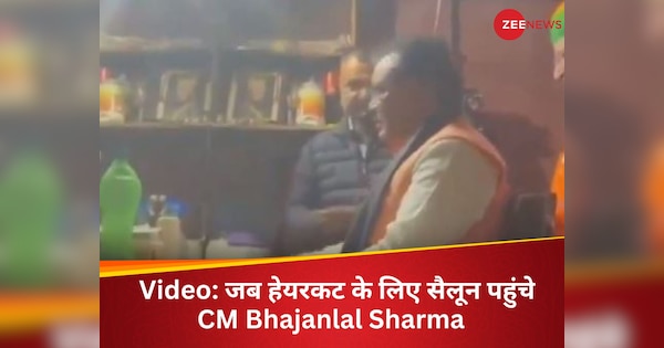Rajasthan CM bhajanlal sharma reaches for hair cut in bikaner mandi ...