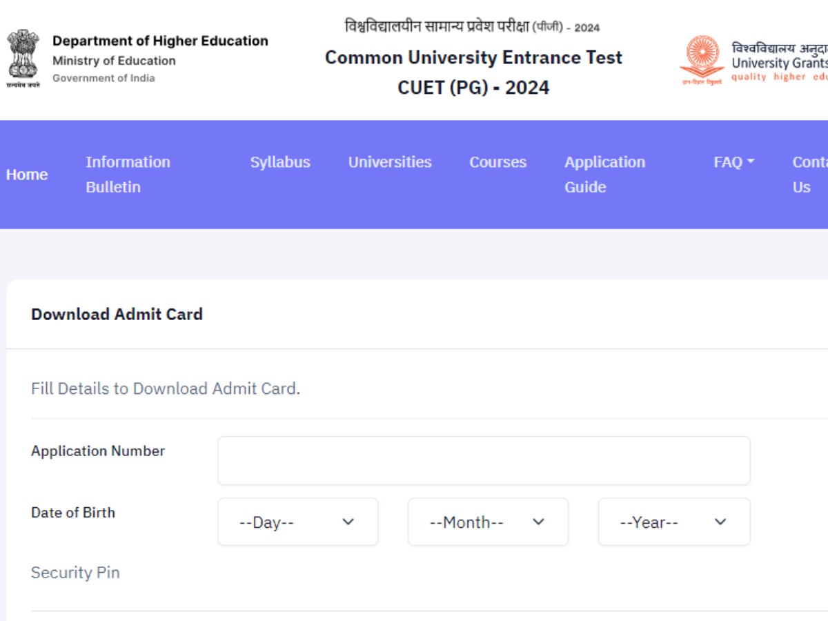 CUET PG 2024 Admit Card for exam to be held on march 12 and 13 released ...